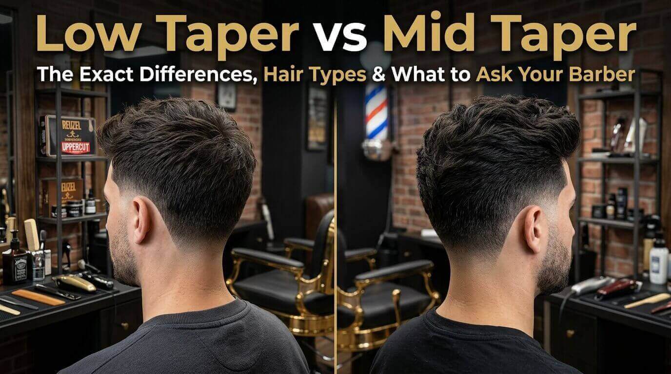 Low Taper vs Mid Taper: Exact Differences, Hair Types & What to Ask Barber