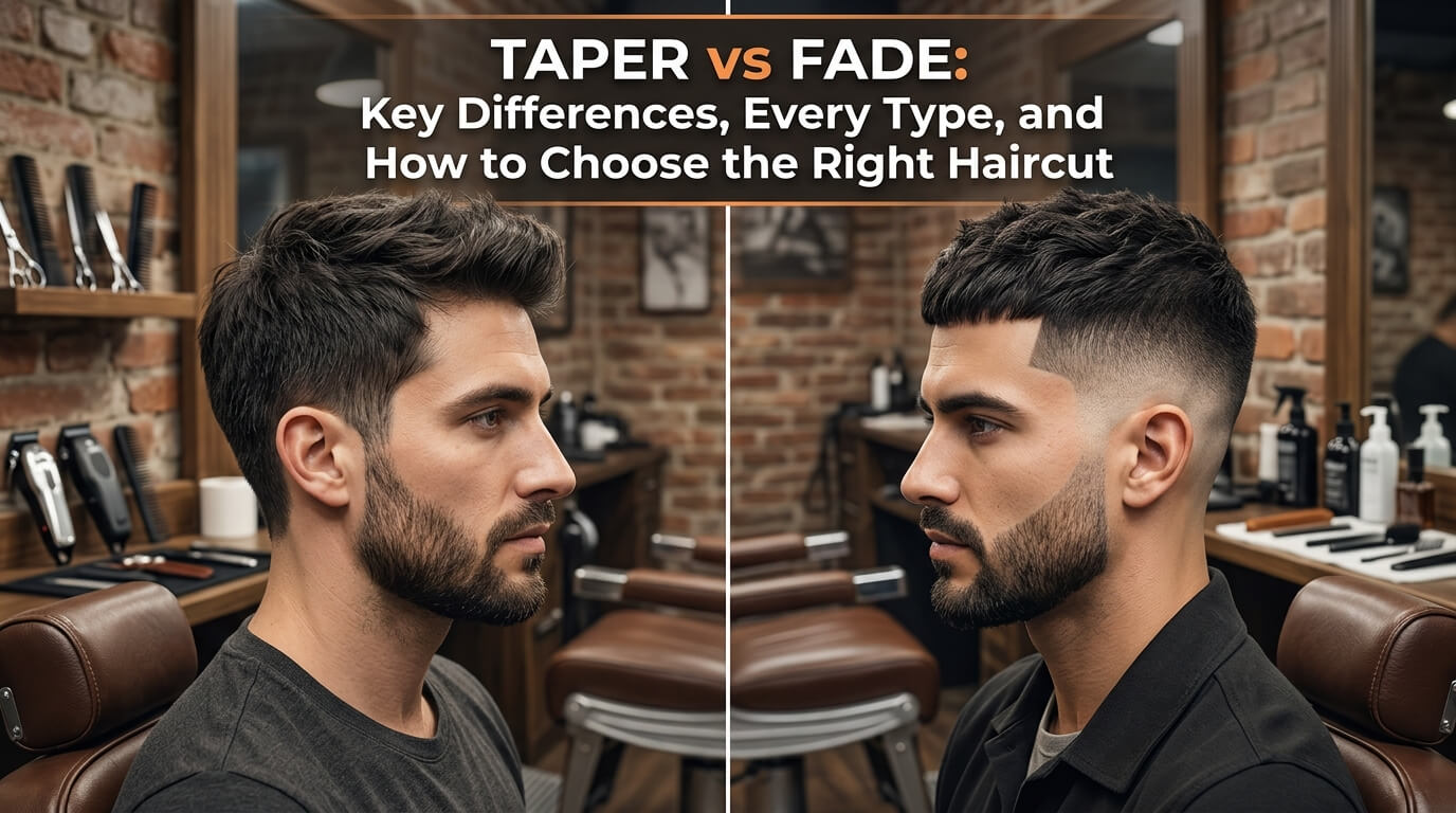 Taper vs Fade: Key Differences, Types & How to Choose 2026